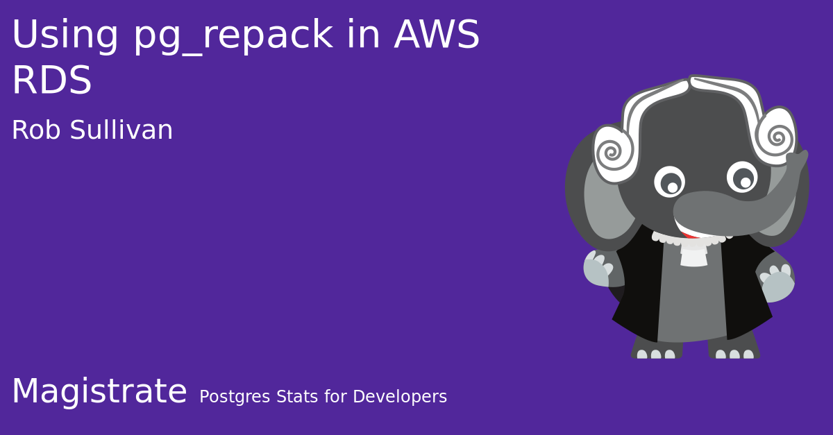 Using pg_repack in AWS RDS